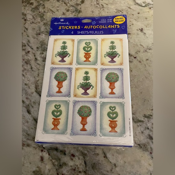 Hallmark | Office | Nwt Hallmark Stickers Topiary Designs | Poshmark